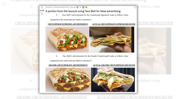 Were These Photos Used In A False Advertising Lawsuit Against Taco Bell